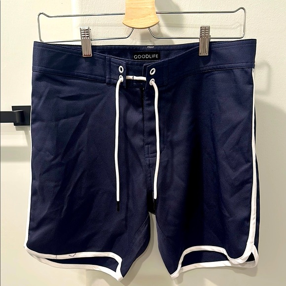 Goodlife | Shorts | Goodlife Navy Blue Shorts With White Trim | Poshmark